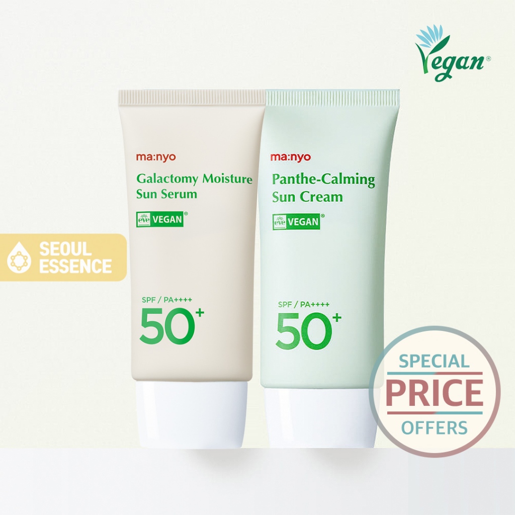 MANYO (ma:nyo) Galactomy Moisture Sun Serum / Panthe Calming Sun Cream ...