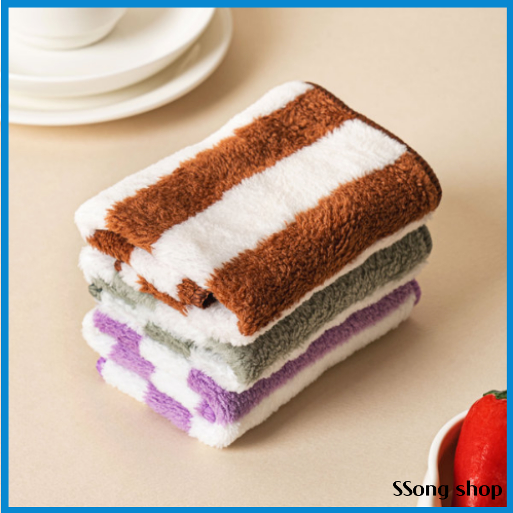 DAISO Korea Premium Striped Dishcloth Set (3 Pieces) | Shopee Philippines