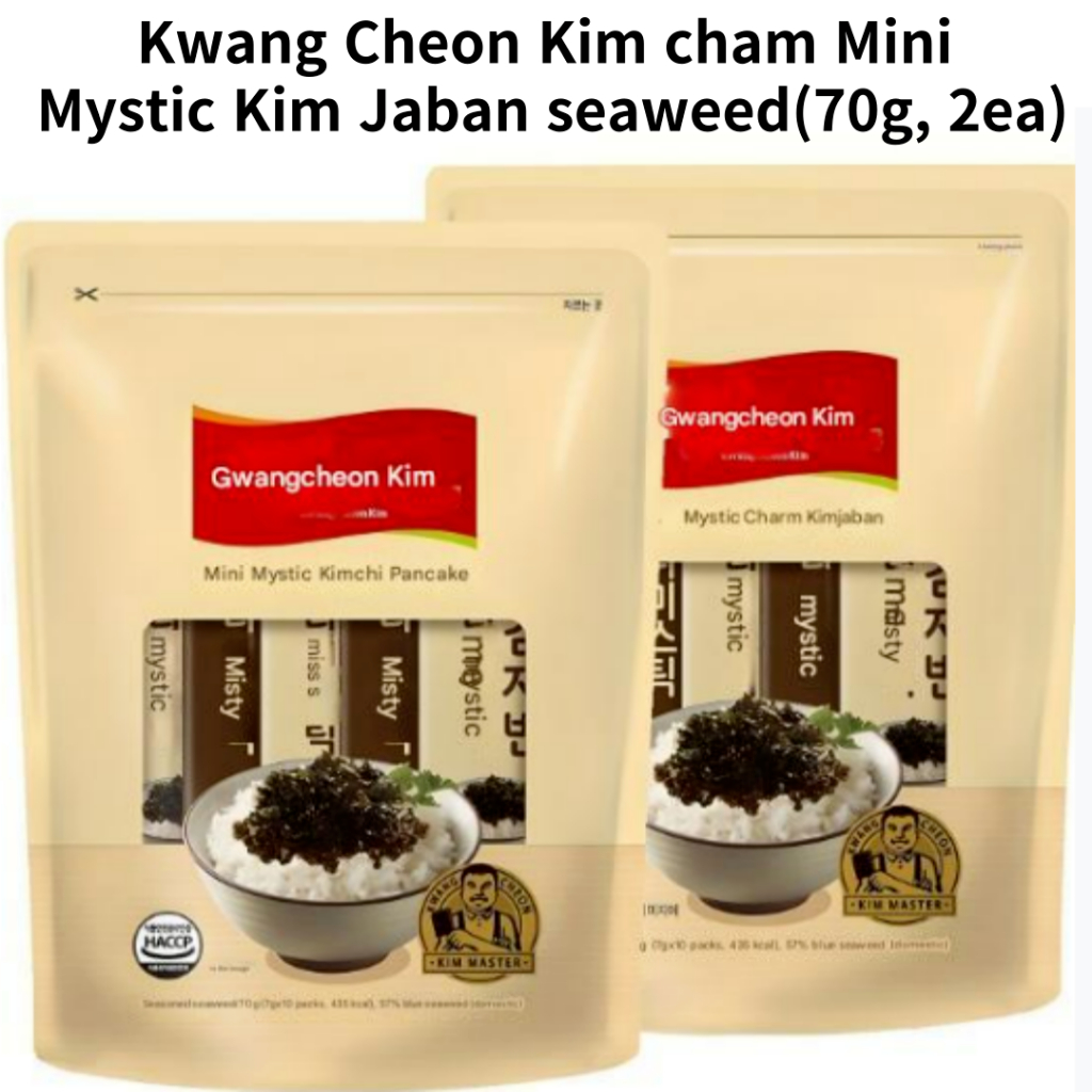 Kwang Cheon Kim Cham Mini Mystic Kim Jaban seaweed(7g x10p , 2pack ...