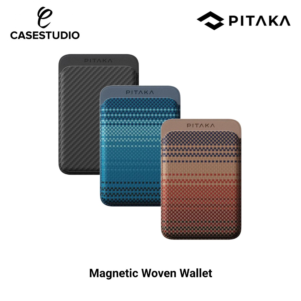 PITAKA Magnetic Woven Wallet Phone Card Holder | Shopee Philippines