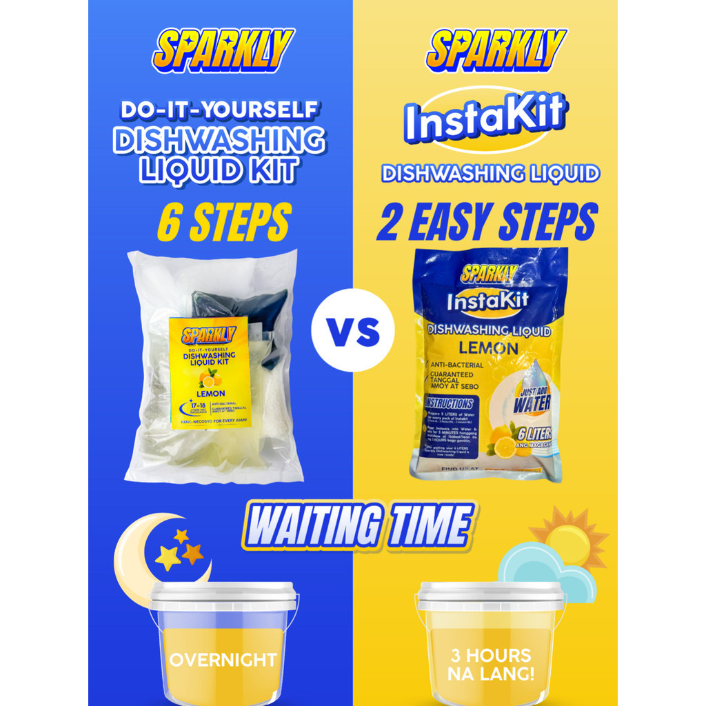 (36 LITERS Yield) 5+1 Sparkly INSTAKIT DIY Dishwashing Liquid - JUST ...