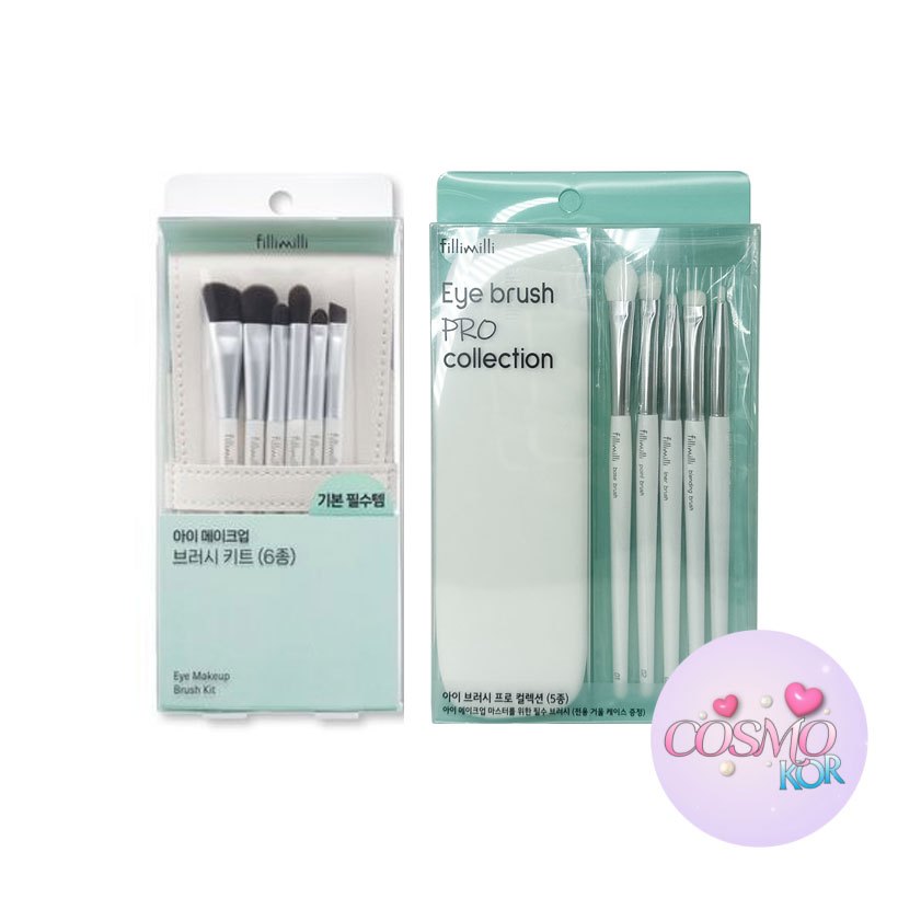 [READY STOCK] FILLIMILLI EYE MAKE UP BRUSH KIT(6 TYPES) / EYE BRUSH PRO ...