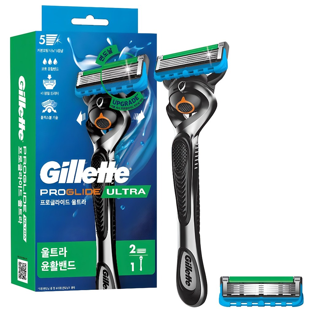 Gillette ProGlide Ultra FlexBall Razor Shaver Handle with 2 Blades ...