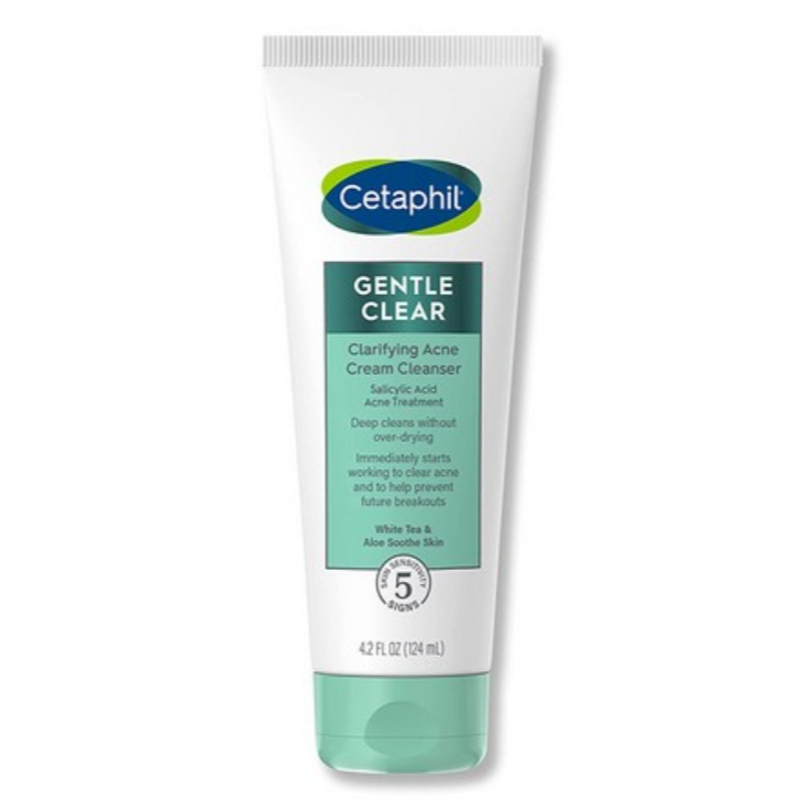 Cetaphil Gentle Clear Clarifying Acne Cream Cleanser 124ml | Shopee ...