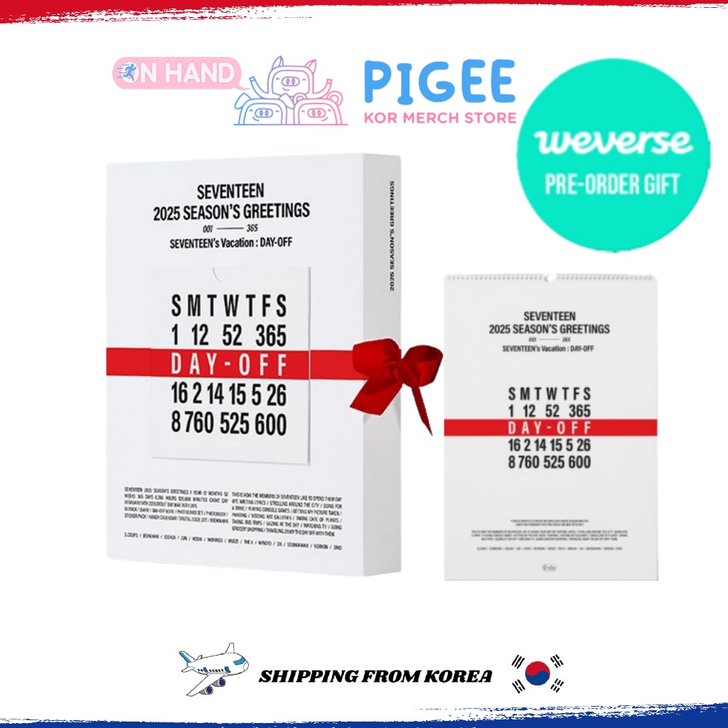 [POB] SEVENTEEN - [ 2025 SEASON GREETINS + WALL CALENDAR ] | Shopee ...