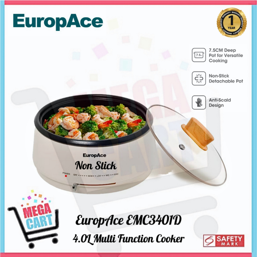 EuropAce 4.0L Multi Fucntion (Non Stick Pot) Cooker | Hotpot ...