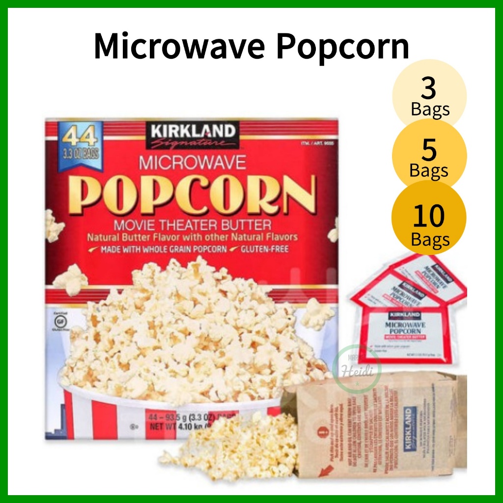 Kirkland Signature Microwave Popcorn 93.5g x 3ea / 5ea / 10ea | Shopee ...