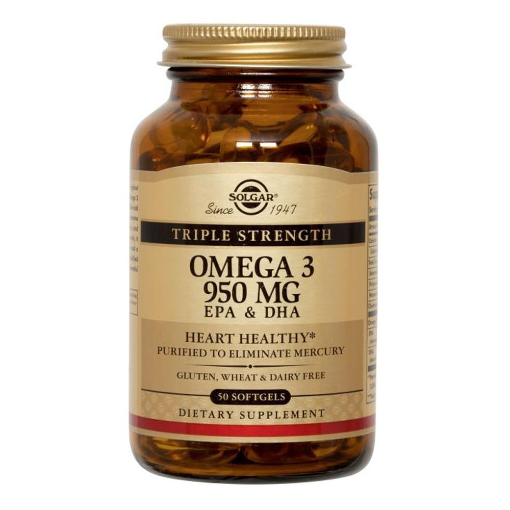 Solgar Triple Strength Omega-3 950mg Softgels, 50 Softgels – Made in ...