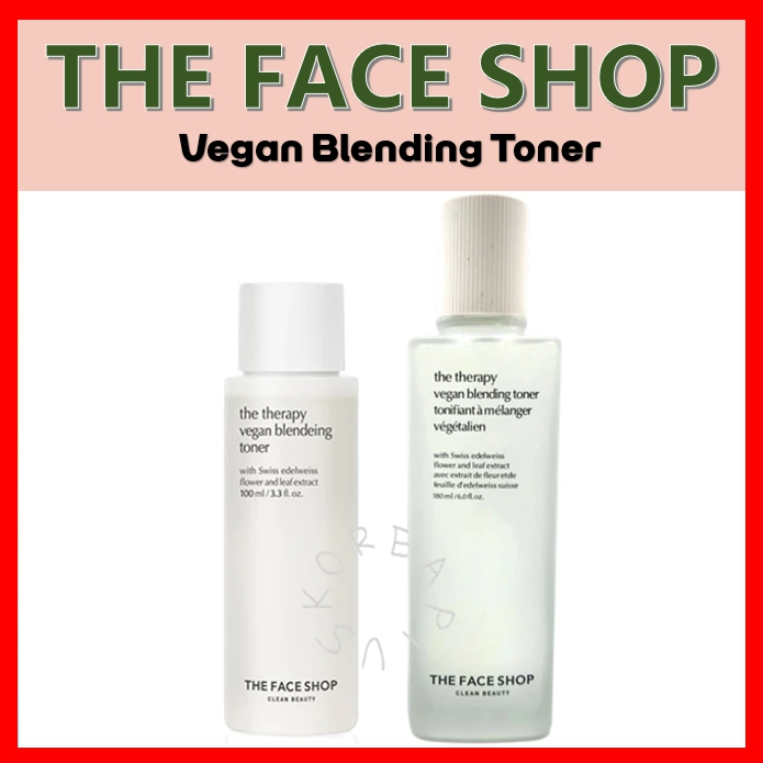 [THE FACE SHOP] The Therapy Vegan Blending Toner 100ml, 180ml | Shopee ...