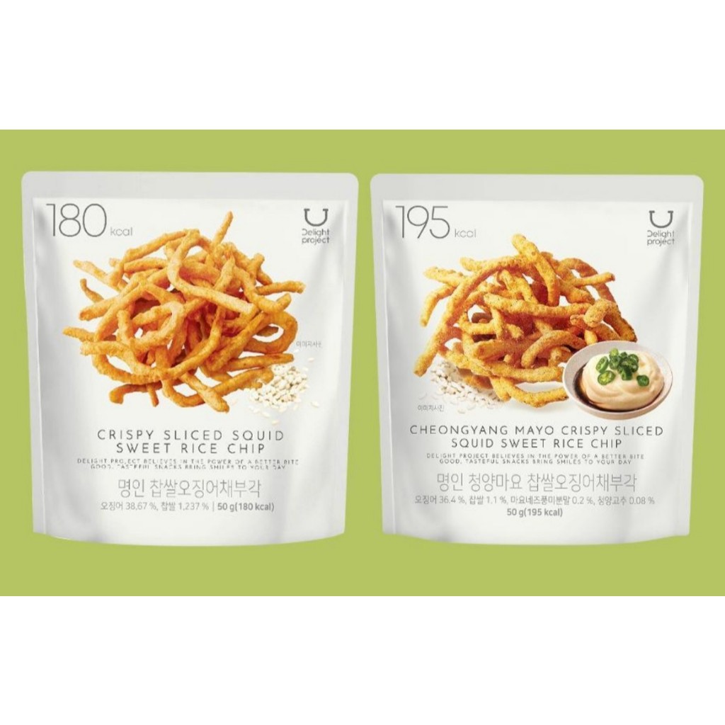 DELIGHT PROJECT Crispy Sliced Squid Sweet Rice Chip & Cheongyang Mayo ...