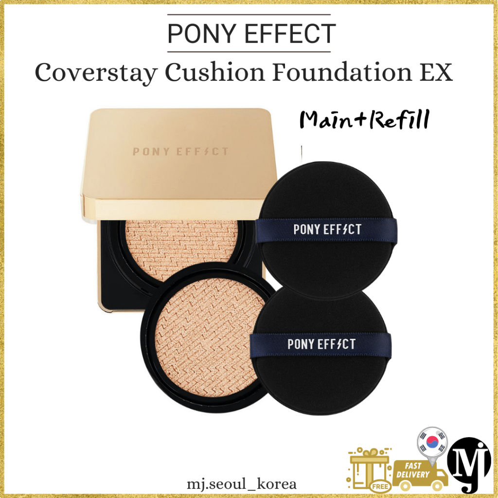 PONY EFFECT COVERSTAY CUSHION FOUNDATION EX(Main+Refill) | Shopee ...