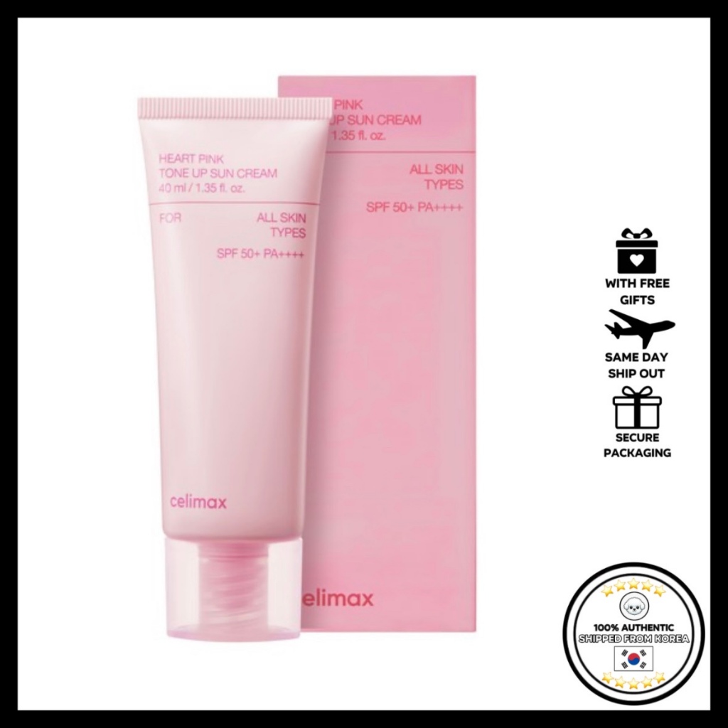 Celimax Heart Pink Tone Up Sun Cream SPF50+ PA++++ 40ml | Shopee ...