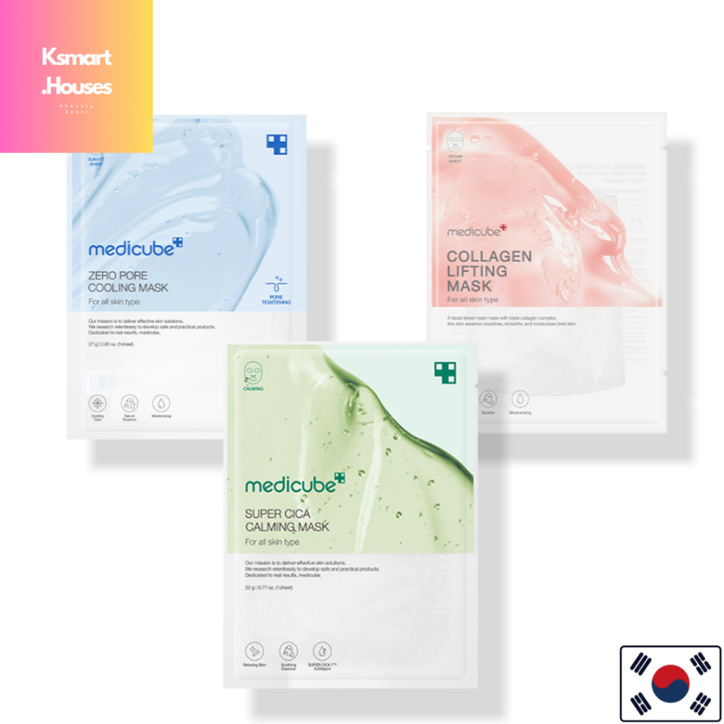 Medicube Mask Super Cica, Zero Pore, Collagen Lifting Mask 3 types ...