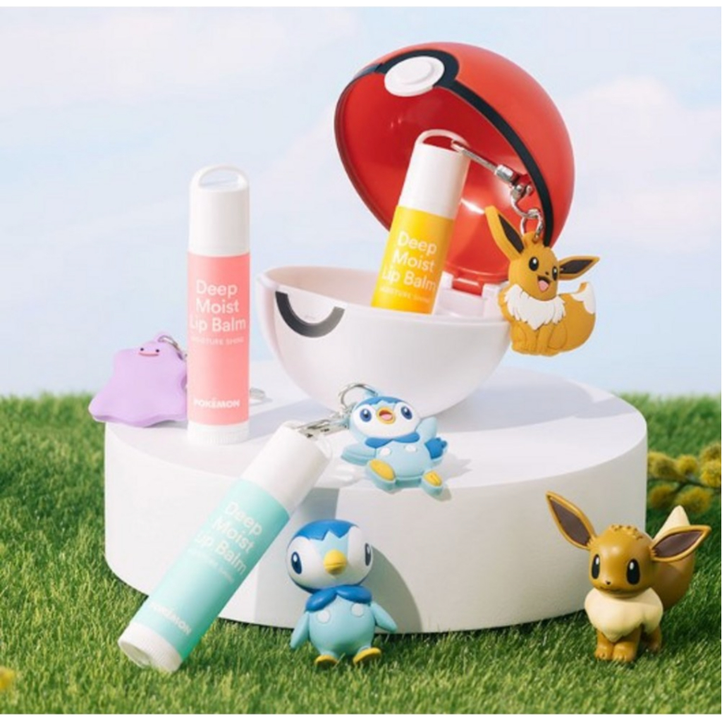 [Vellment] Pokémon Keyring Lip Balm 4.5g｜Ditto / Eevee / Piplup｜K ...