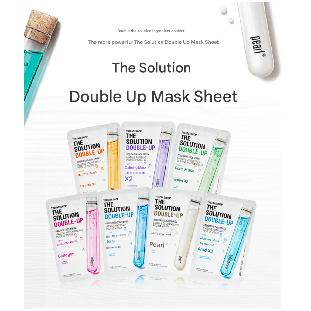 The Solution Double-Up Face Mask Sheet 10 Packs | Shopee Philippines