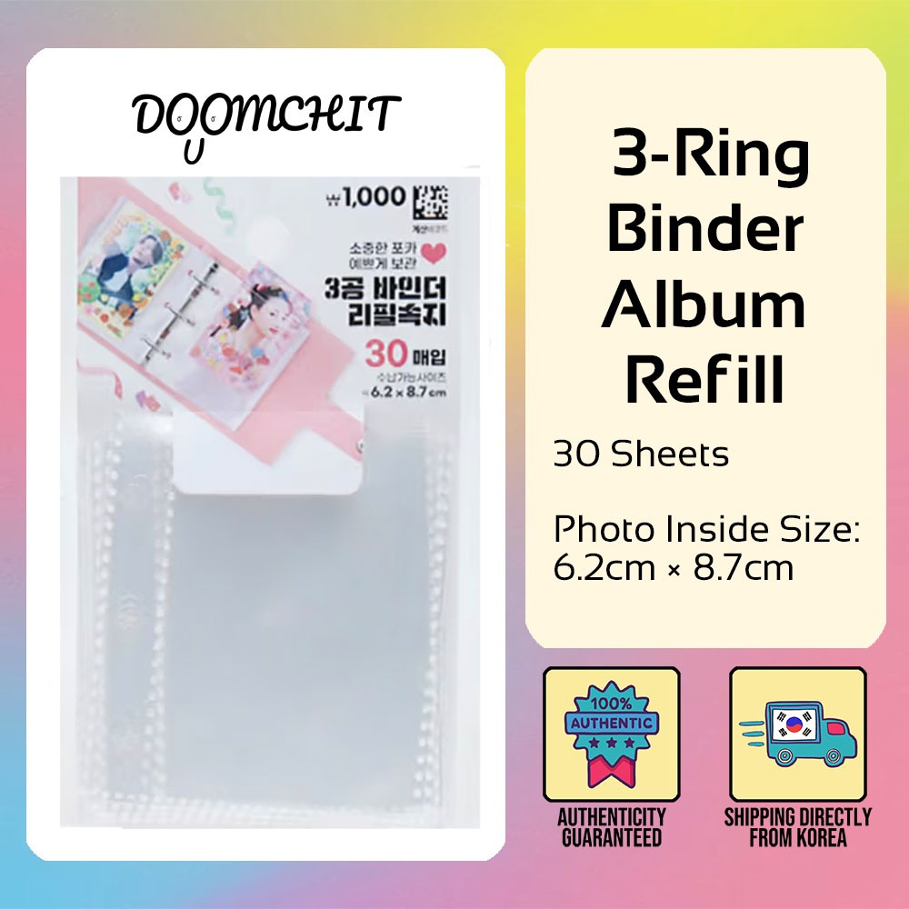 [Daiso Korea] 3-Ring Binder Album Refill (30 Sheets) | Shopee Philippines