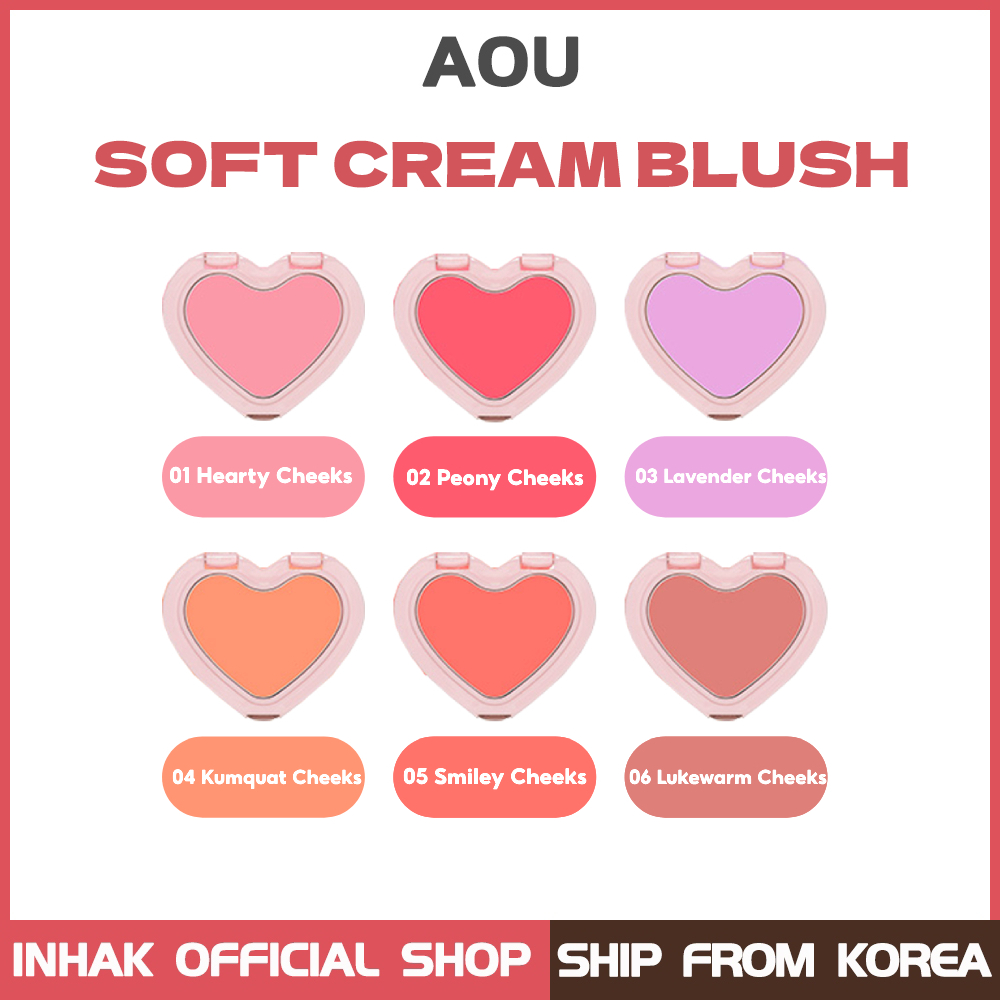 AOU Soft Cream Blush – 6 Shades | Natural Dewy Cheek Tint | Lightweight ...