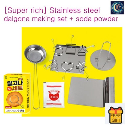 [Super rich] Stainless steel dalgona making set + soda powder | Shopee ...