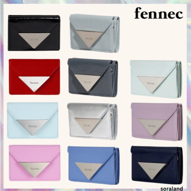 [FENNEC] CRINKLE TRIANGLE TRIPLE WALLET D 11 colors | Shopee Philippines