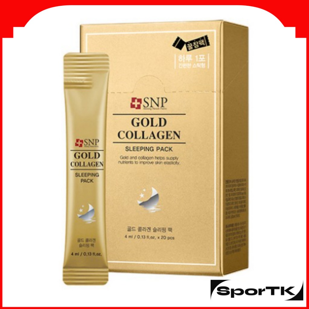 SNP Gold Collagen Sleeping Pack Stick Type 4ml x 20T | Shopee Philippines