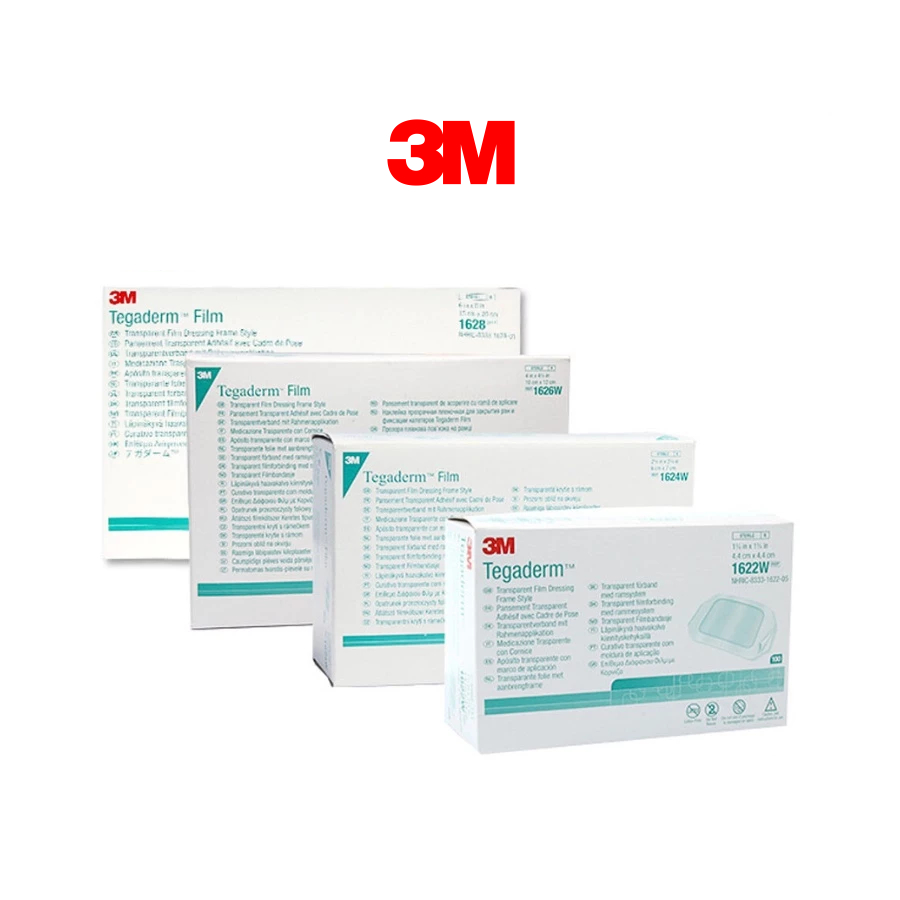 [3M] Tegaderm Transparent Film Dressing 4 types 1622W 1624W 1626W 1628W ...