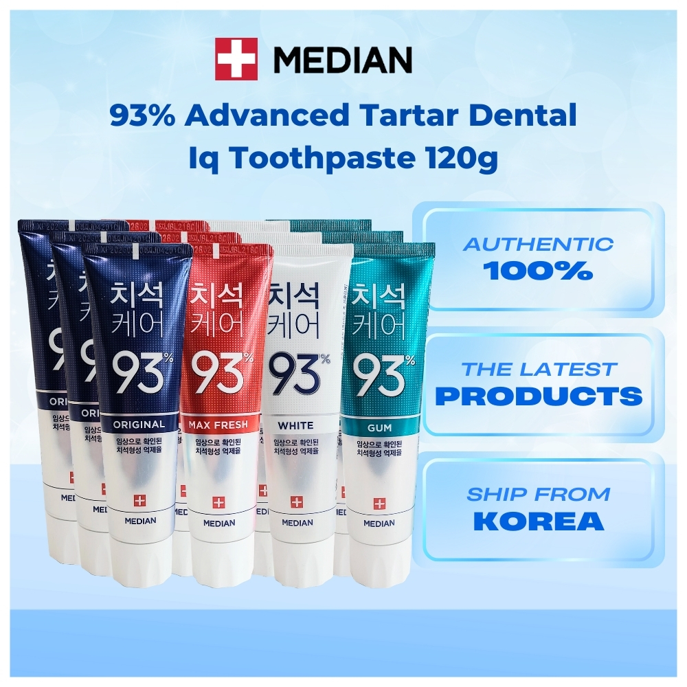 Median 93% Toothpaste 120g x 3 – Korean Daily Dental Care for Fresh ...