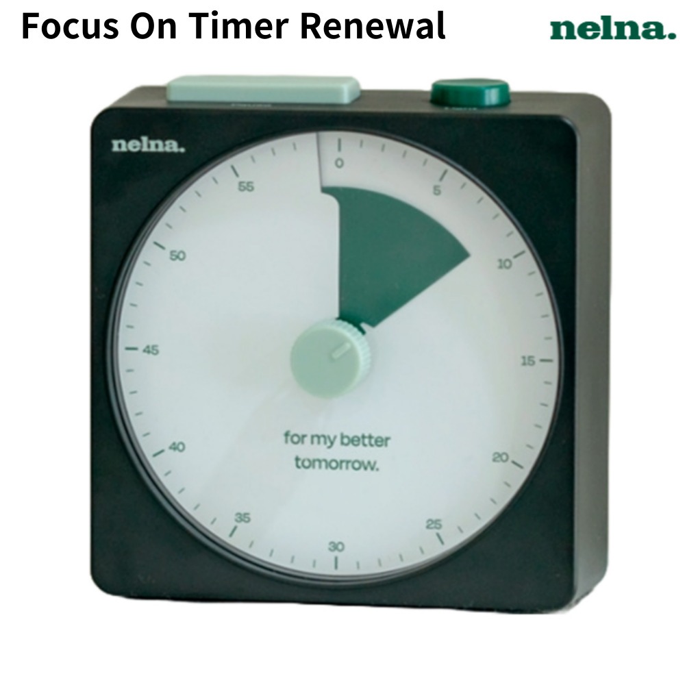 NELNA Focus On Timer Black, Purple, Pomodoro Clock Study Time Timer ...