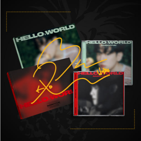 K-POP Baekhyun 4th mini album Hello, World (4+1 handwritten signature album) U.S. Edition - [4 ...