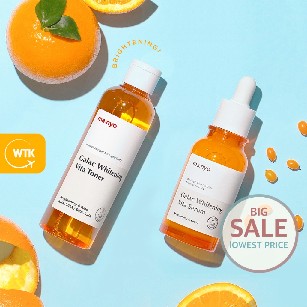 MANYO (ma:nyo) Galac Whitening Vita Toner 210ml / Serum 50ml ...