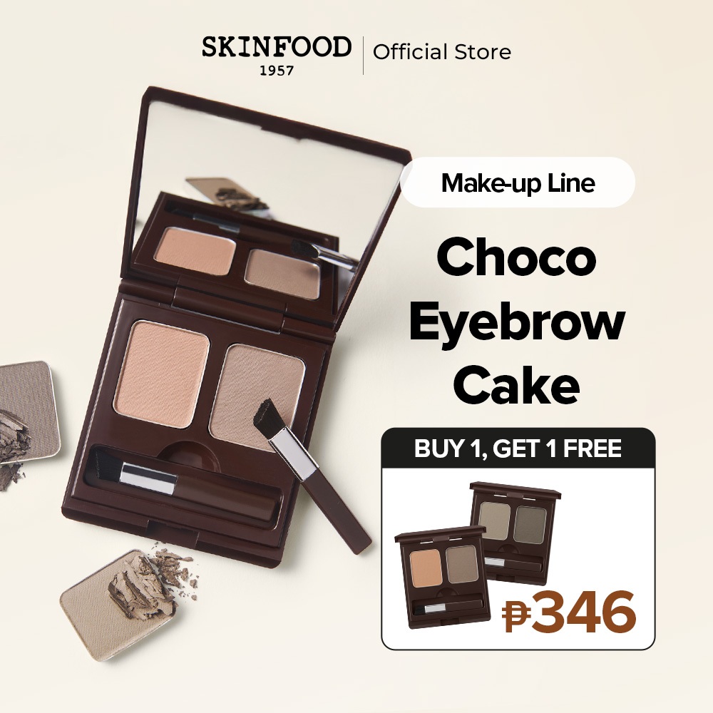 [SKINFOOD Official] Choco Eyebrow Powder Cake 2.6g / Gray & Khaki Black ...