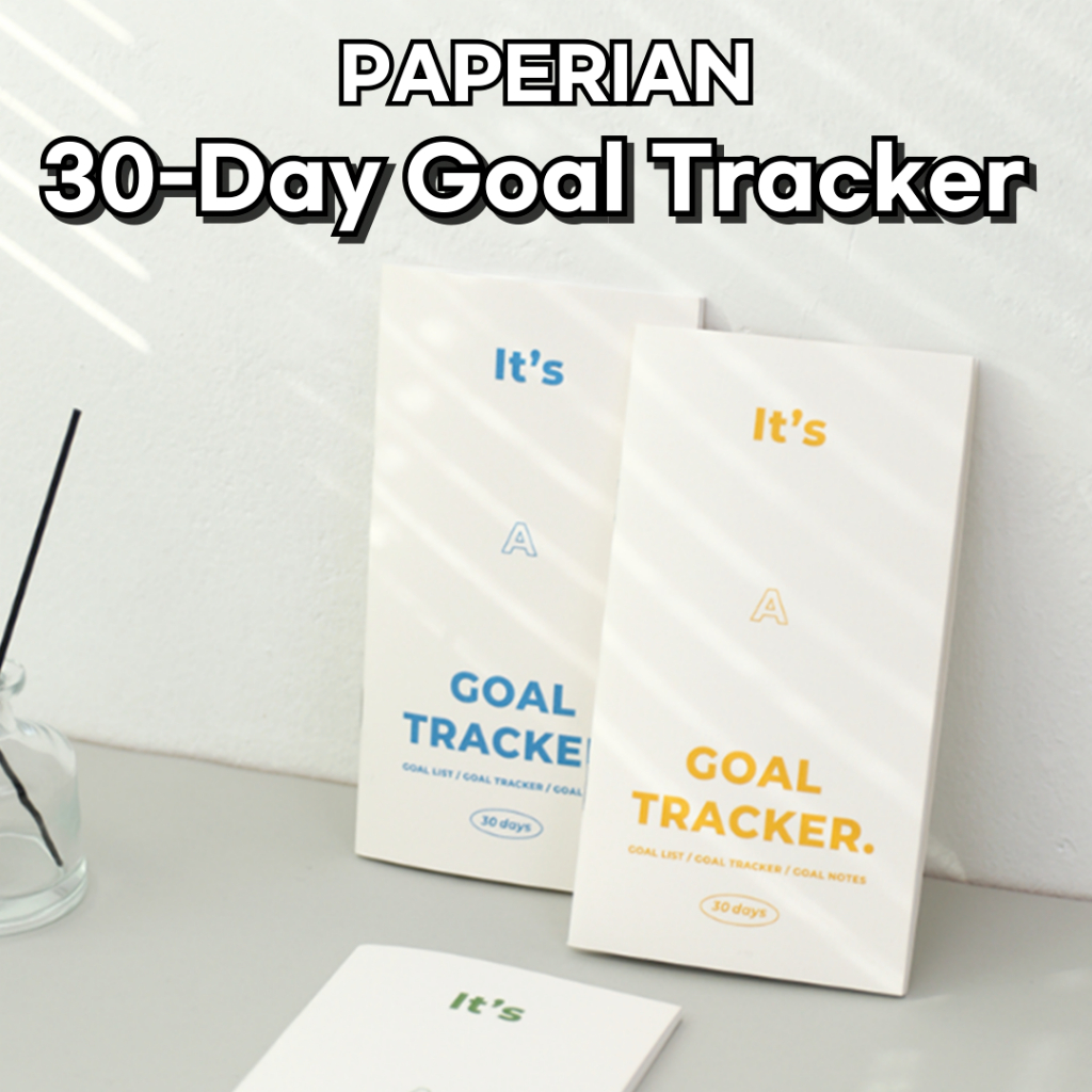PAPERIAN 30-Day Goal Tracker Journal - Compact A5 Planner with 48 Pages ...