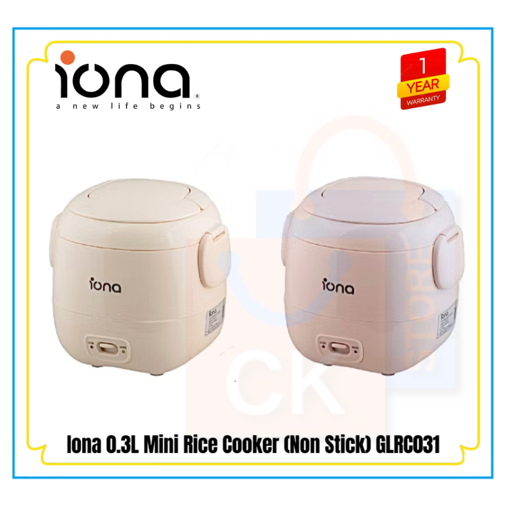 IONA 0.3L Mini Rice Cooker GLRC031 | GLRC 031 (1 Year Warranty) (Cream ...