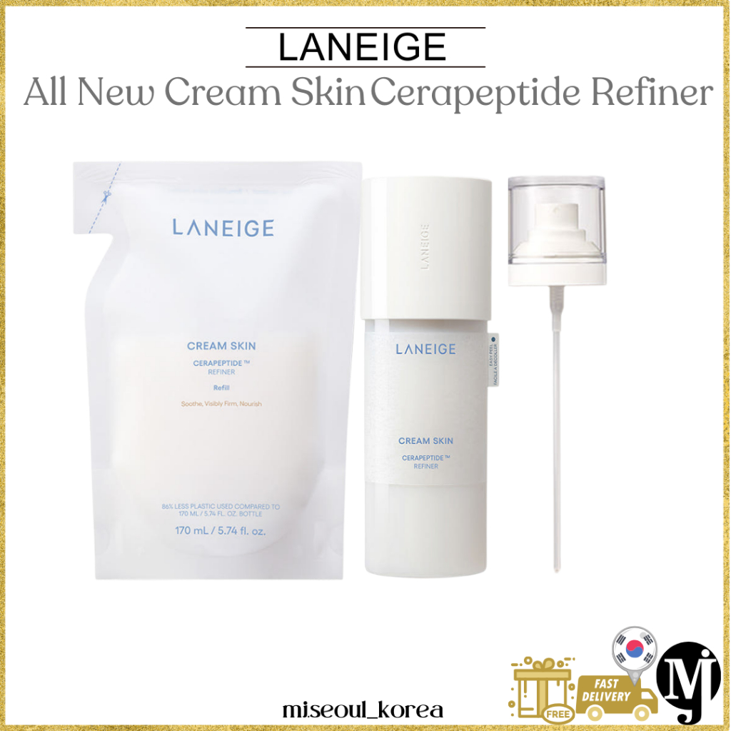Laneige Cream Skin Cerapeptide Refiner 170ML Refill 170ml Mist Pump ...