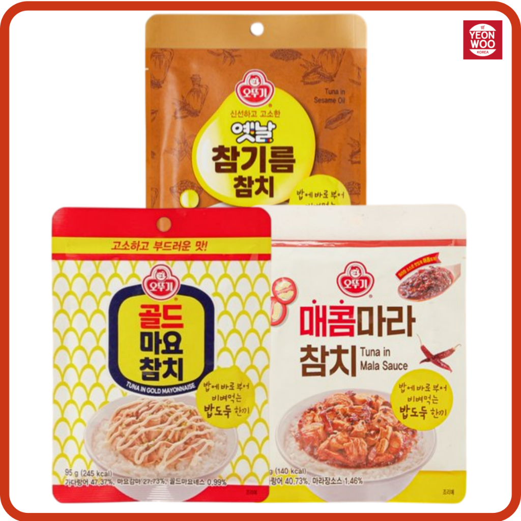Ottogi Sesame oil, Spicy mala Tuna,Gold Mayo tuna(For bibimbap) 95g ...