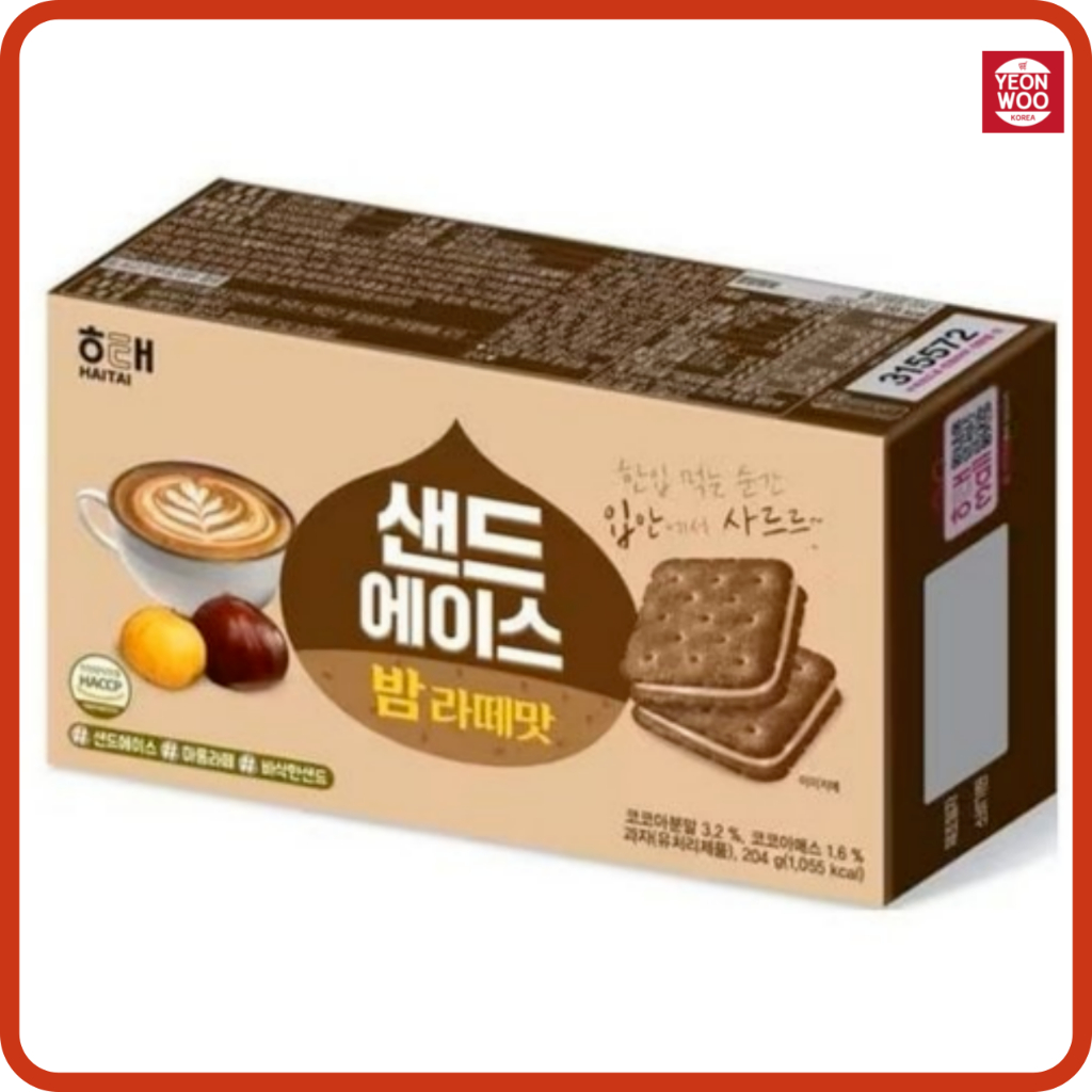 Haitai Sand Ace Cracker Chestnut Latte Flavored 204g(12ea) from korea ...