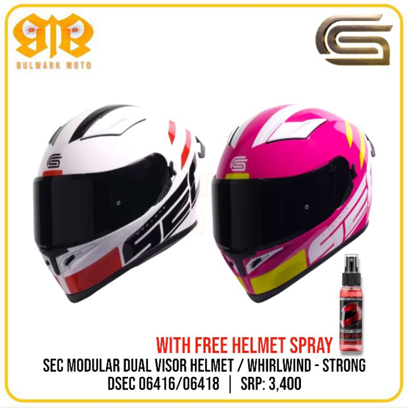 SEC Cyclone - Brand Full Face Dual Visor Helmets (with Free Gift ...