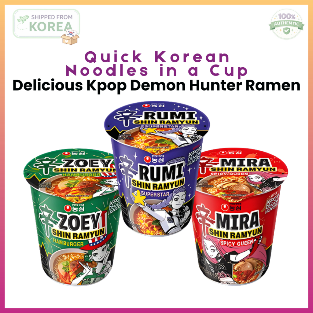 Nongshim Shin Ramyun K-Pop Demon Hunters Cup Ramen | Limited Edition ...