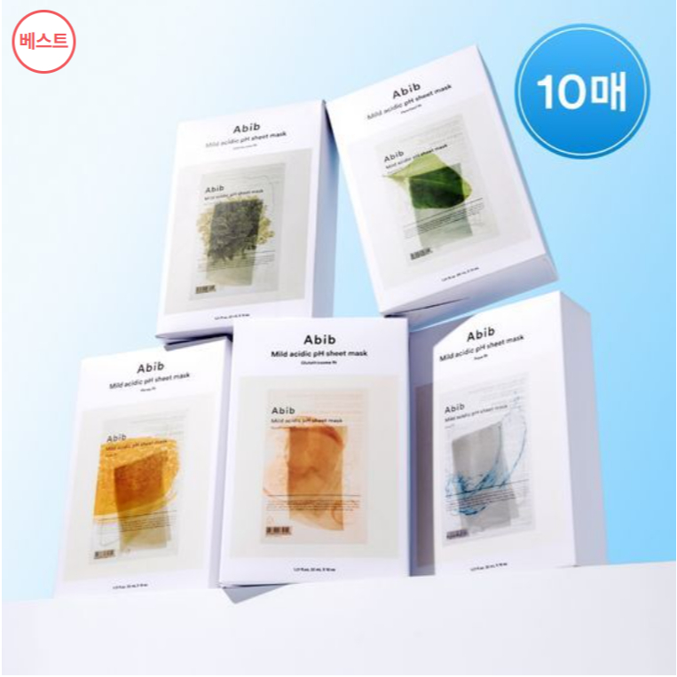 ABIB Mild Acidic pH Sheet Mask Fit 10 Sheets – Heartleaf / Aqua ...