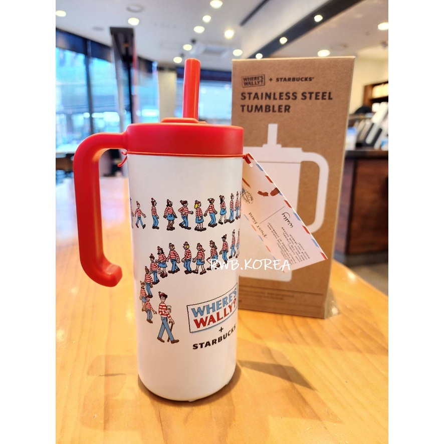 【In Stock】2025 Starbucks Korea Joyful Wally Hank Tumbler 532ml/ 18oz ...