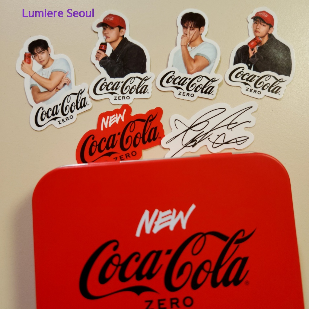 BTS V Coca-Cola Zero Tin Case Set (with 6 Stickers) | Shopee Philippines