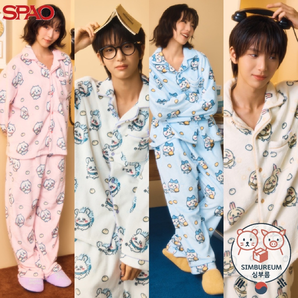 [SPAO] Korea Unisex Chiikawa Winter Fluffy Pajama Set | Shopee Philippines