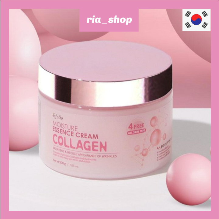 [K-Beauty] esfolio Collagen Moisture Essence Cream 200g | Shopee ...