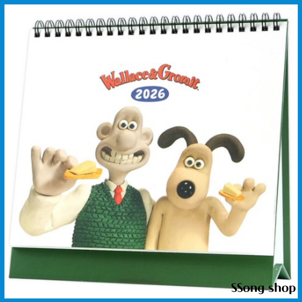 Pinkfoot 2026 Wallace & Gromit Desk Calendar – 13-Month Edition ...