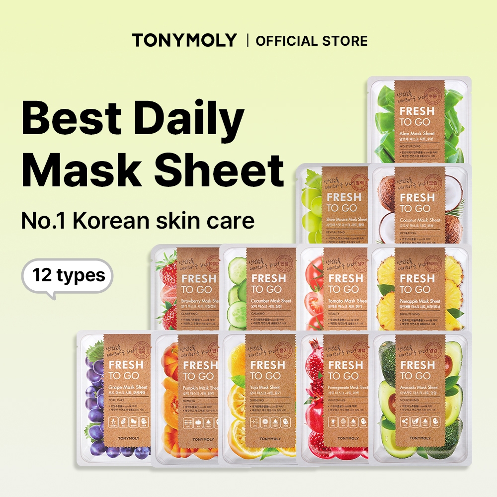 [TONYMOLY] Fresh To Go Mask Sheet Pack 12 types / Daily Treatment Skin ...