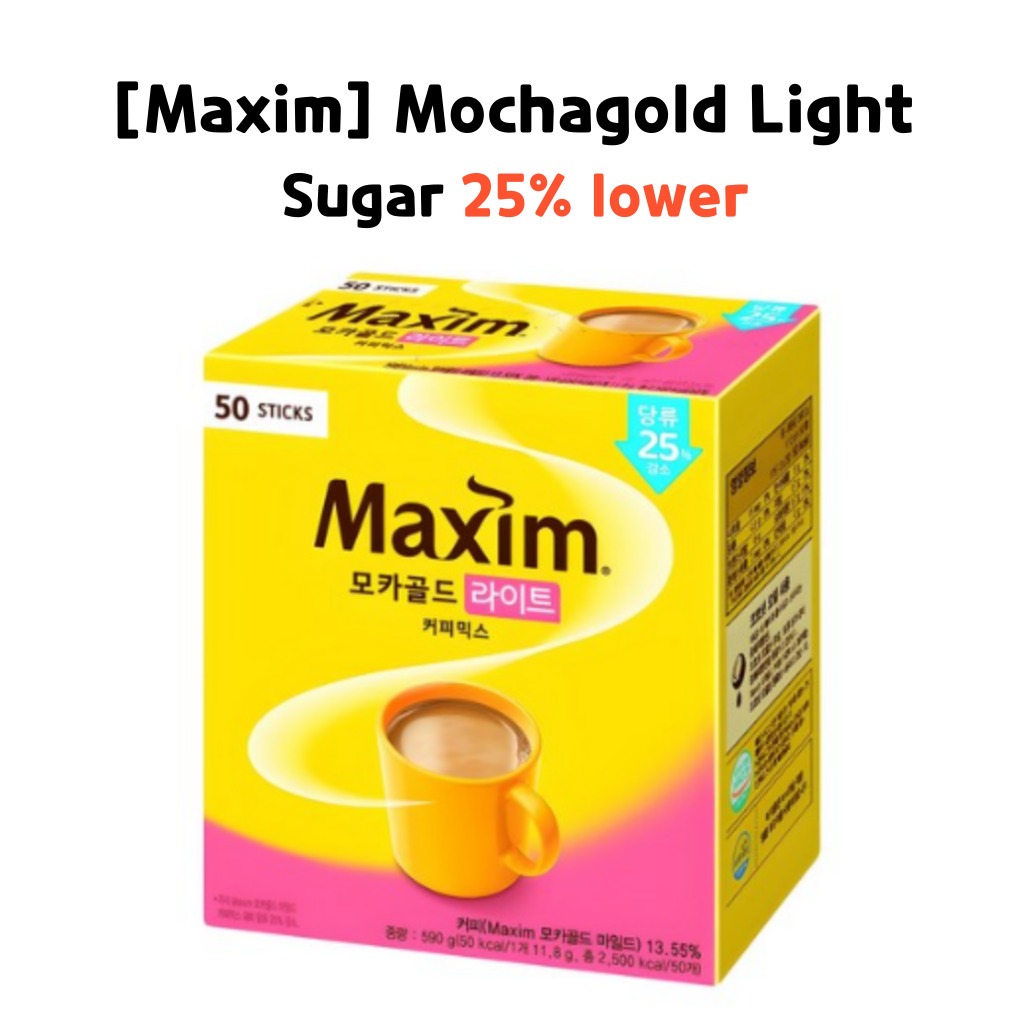 [Maxim] Mocha Gold Mix low sugar coffee korea instant Smooth Taste ...