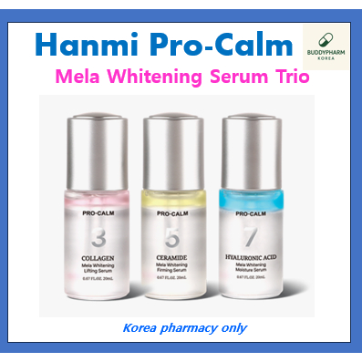 Hanmi Pro-Calm Mela Whitening Serum Trio Brightening & Skin-Barrier ...