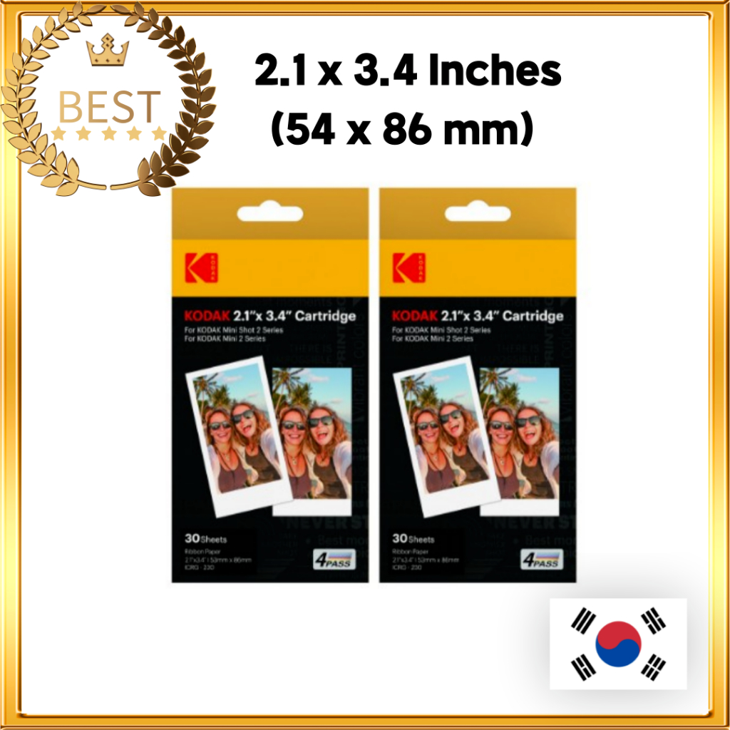 [KODAK] 4PASS Film Cartridge 2.1 x 3.4 Inches 30 Sheets 1 Box / KODAK ...