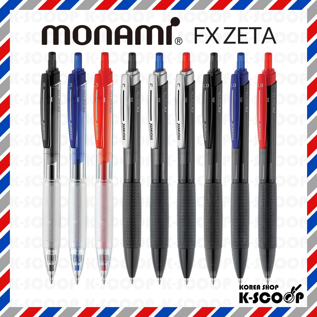 Monami FX ZETA Gel Ink Pen 0.5mm 0.7mm 1.0mm – Smooth Writing Korean ...