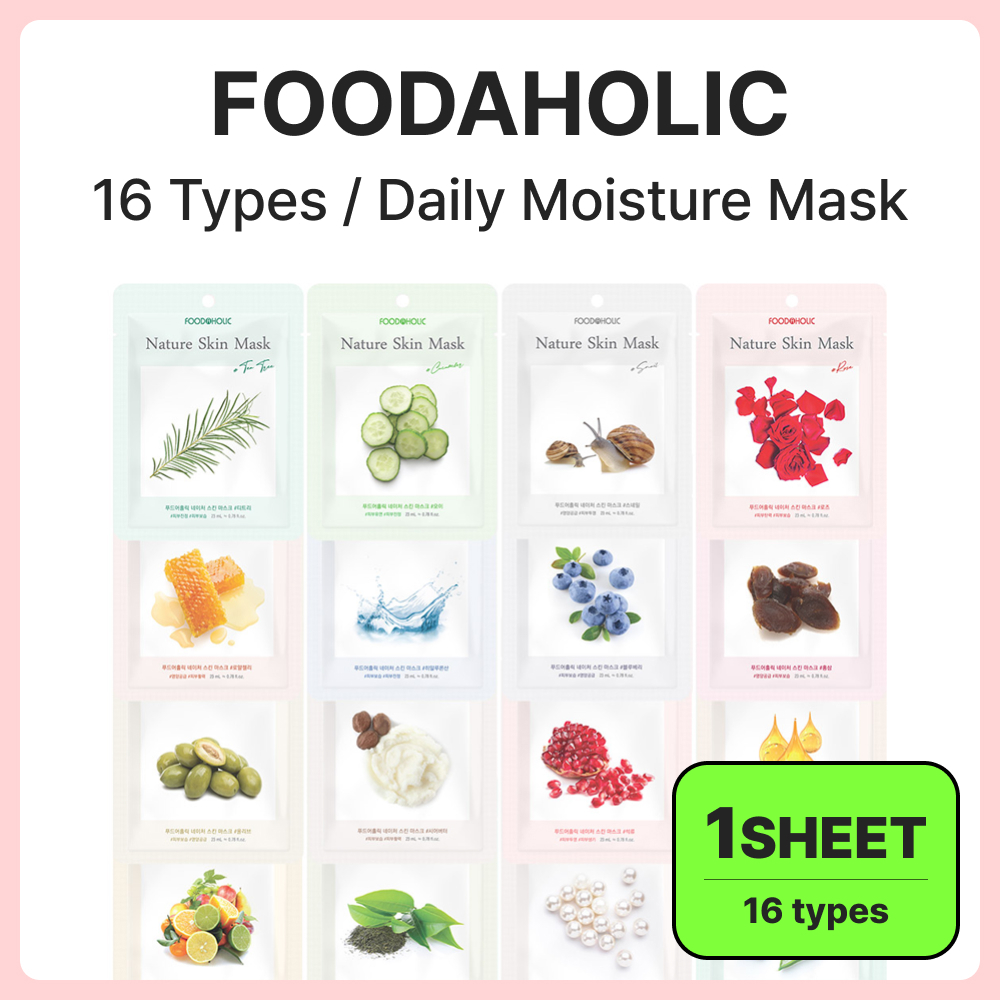 [FOODAHOLIC] Nature Skin Mask 23mL / 16 Types / Daily Moisture Sheet ...