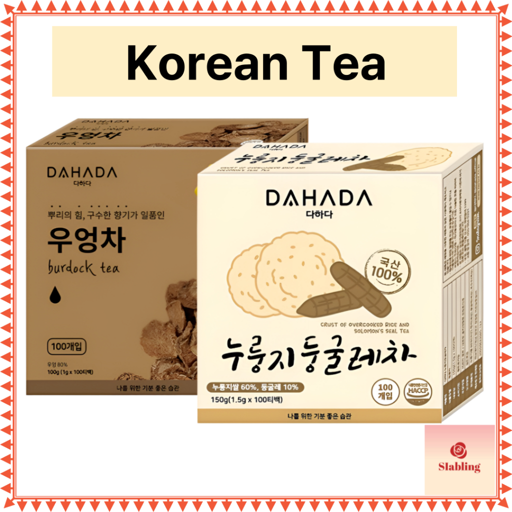 [DAHADA] Korean Tea Bag Tea 2Types 100ea, Burdock Tea, Crust of ...